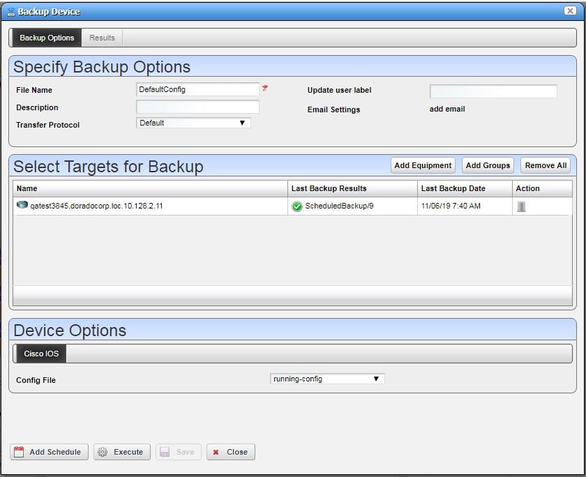 Backup/restore dialog window does not display completely